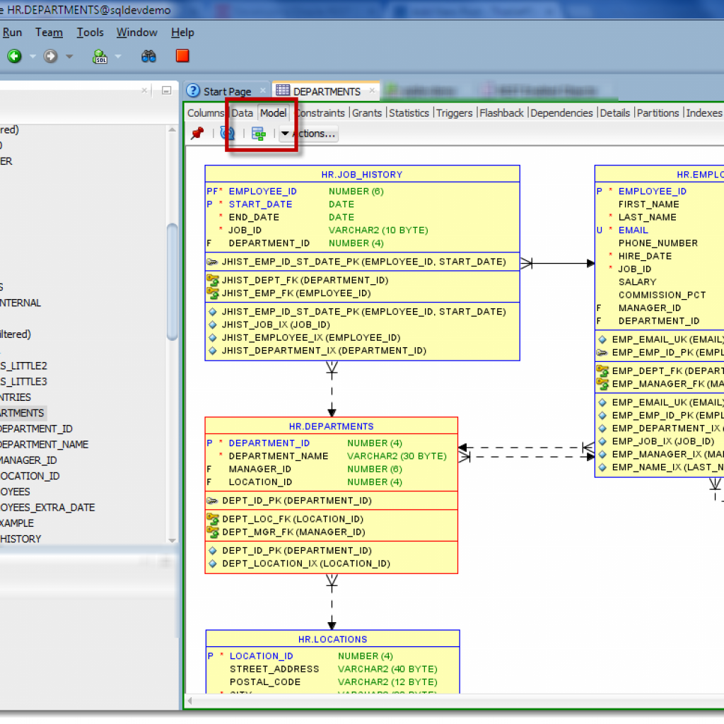 How To Generate An Erd For Selected Tables In Sql Developer